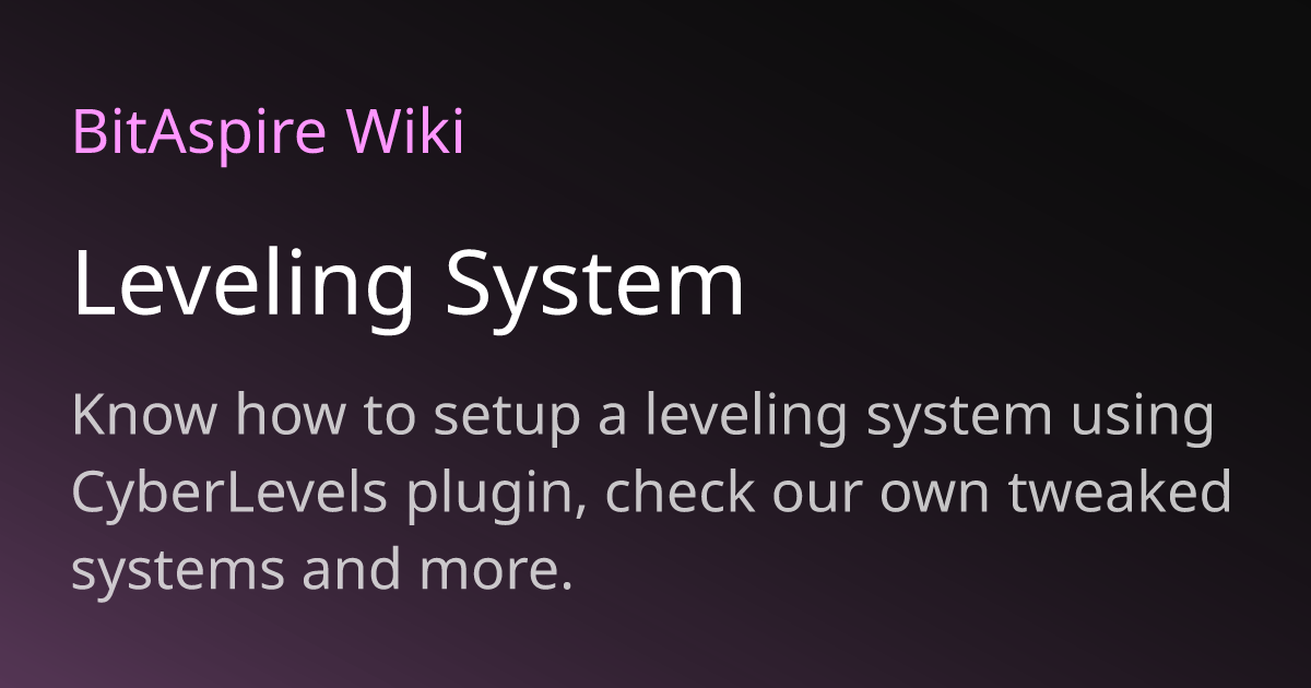 Leveling System