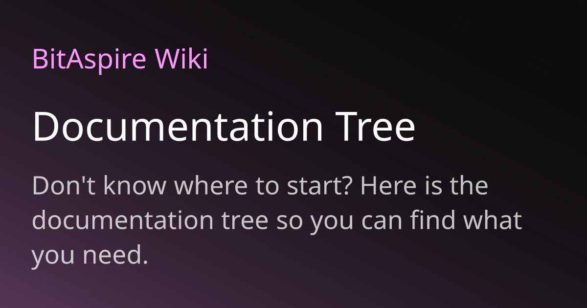 Documentation Tree